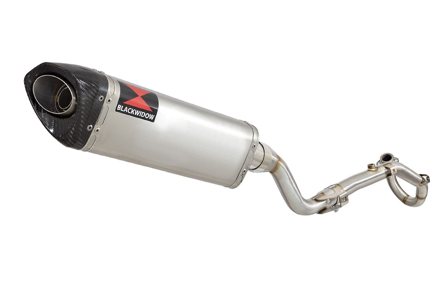 CRF 250 L/LA & Rally Exhaust System 350mm Tri Oval Stainless Carbon Tip ...
