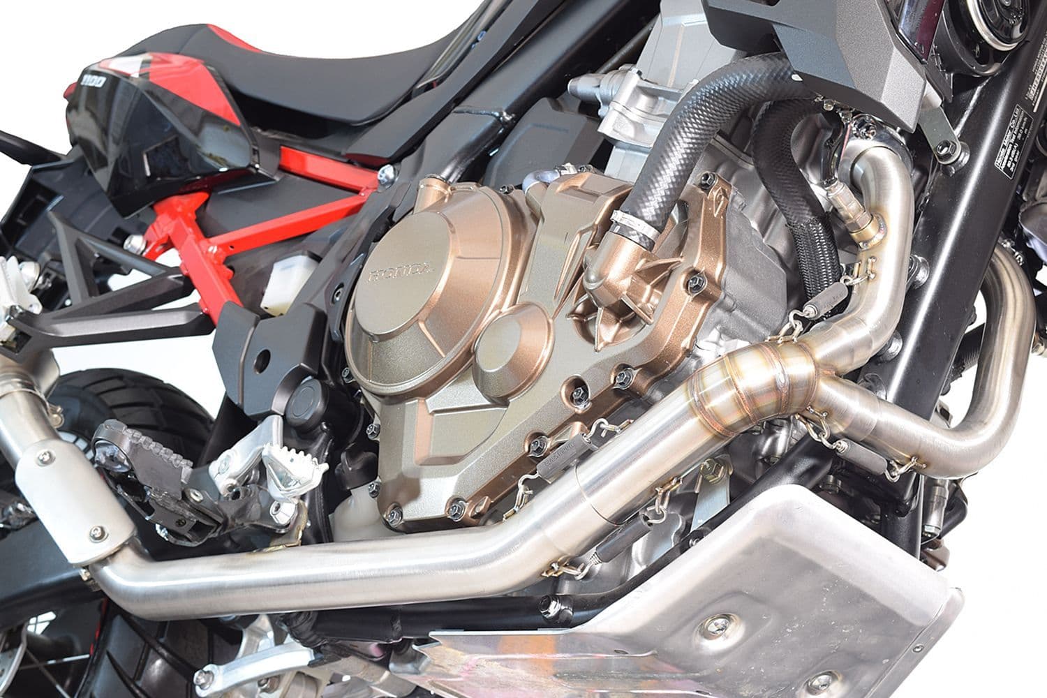 CRF1100 Africa Twin Exhaust De - Cat Full System 300mm Hexagonal ...