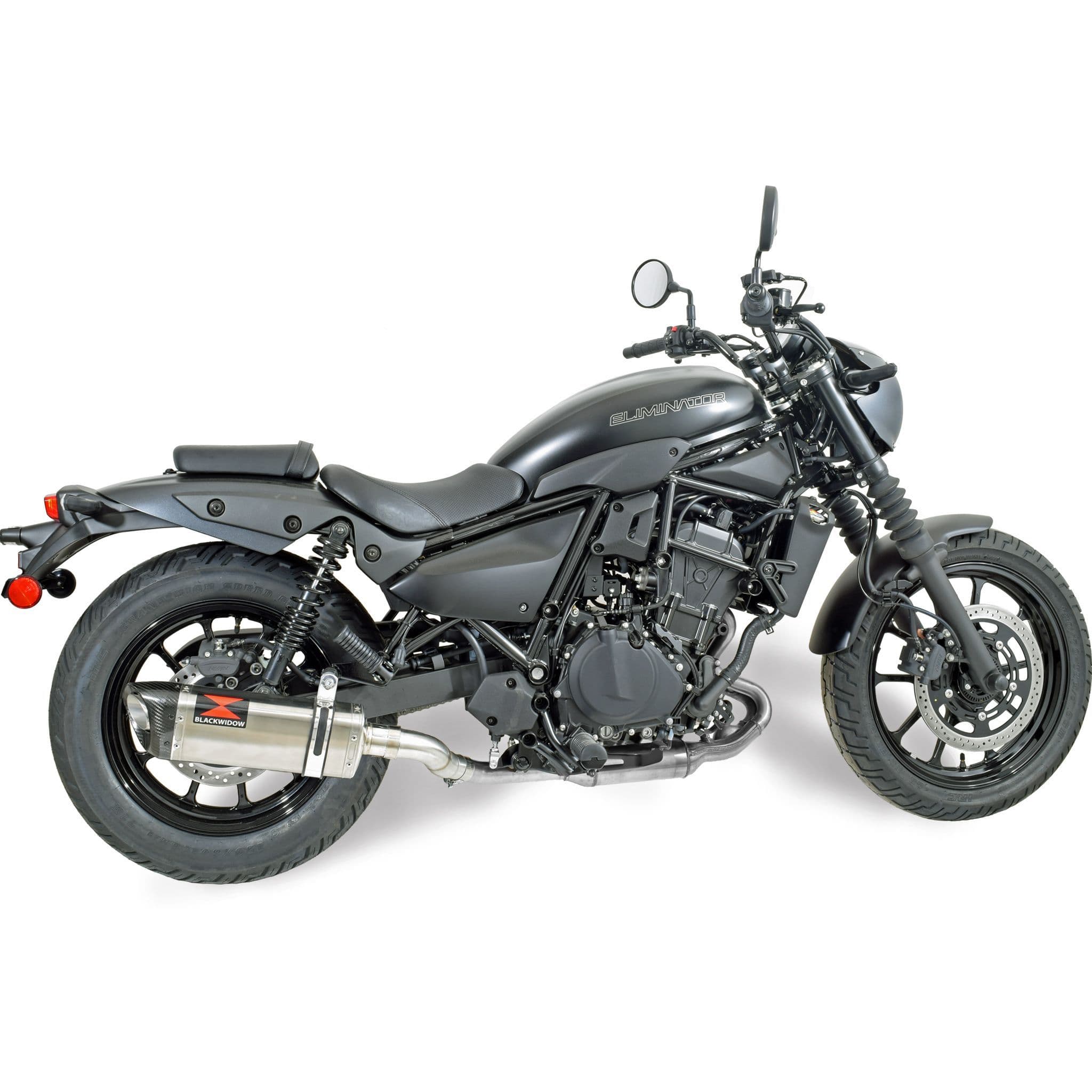 Eliminator 500 Exhaust Silencer 300mm Tri Oval Stainless Carbon Tip