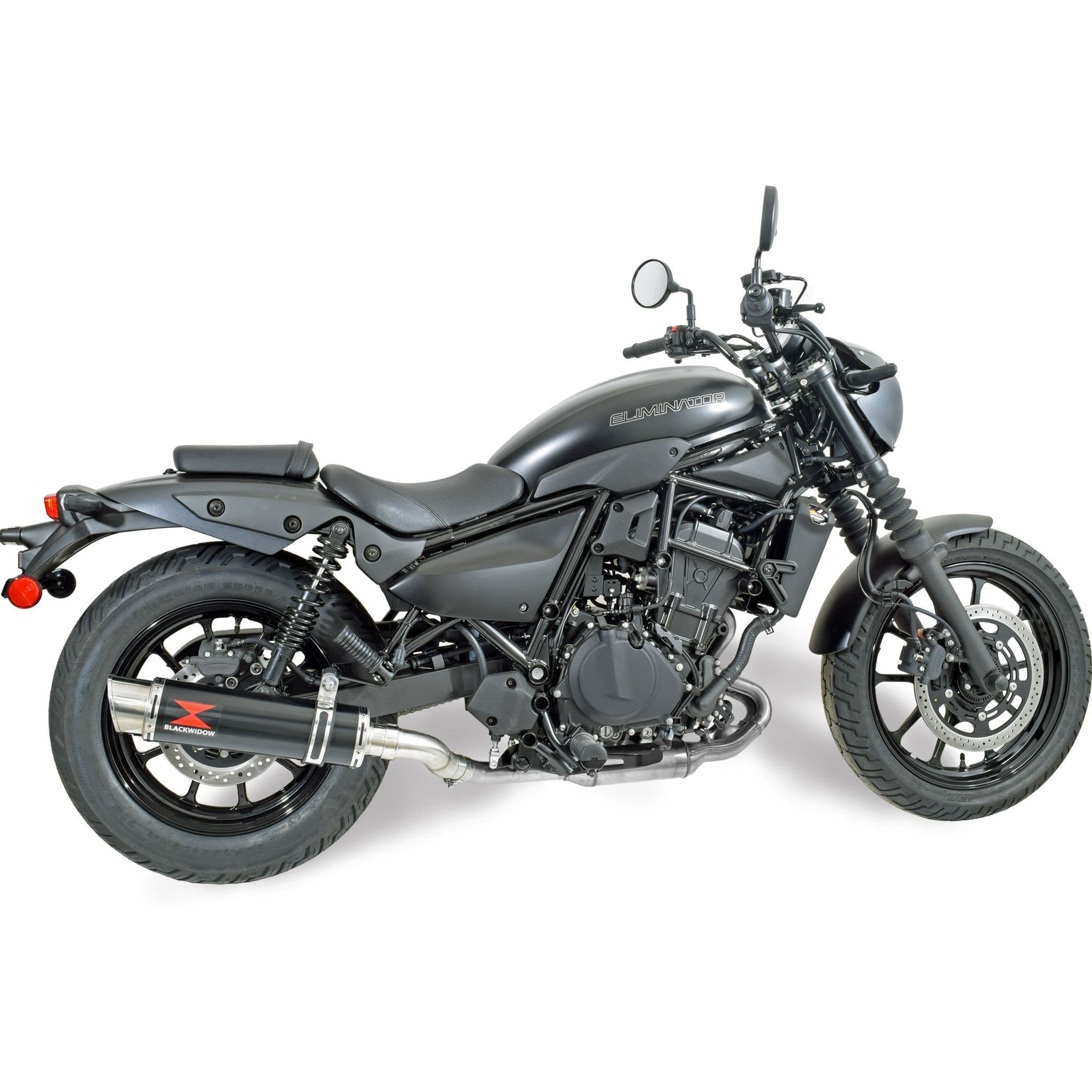 Eliminator 500 Exhaust Silencer 360mm GP Round Black Stainless