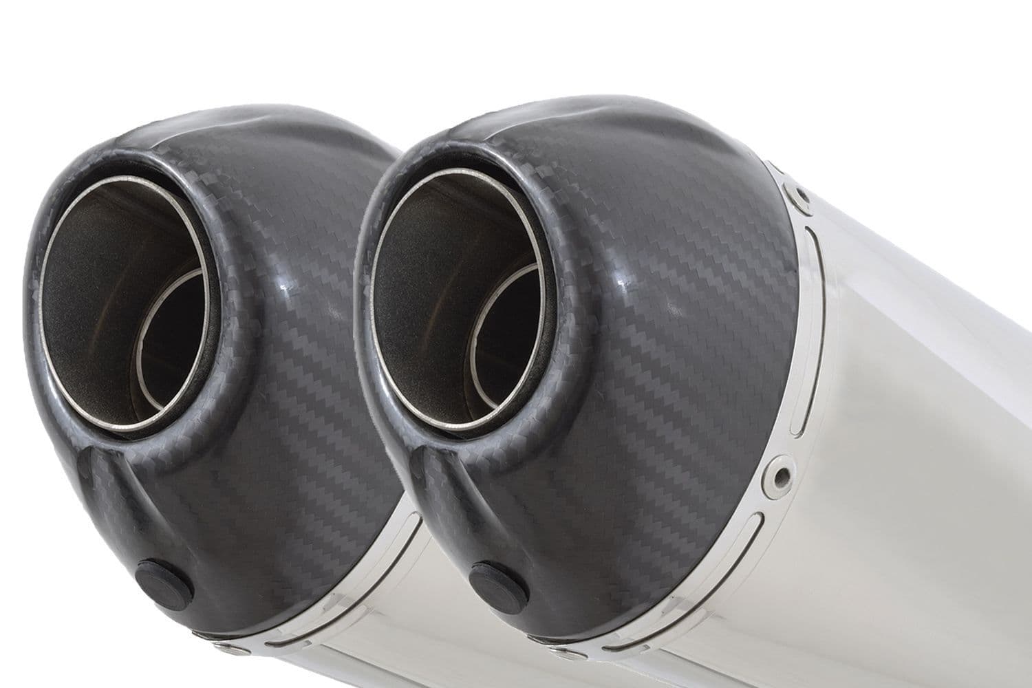 FJR 1300 2001-2005 Exhaust Silencers 200mm Oval Stainless Carbon Tip