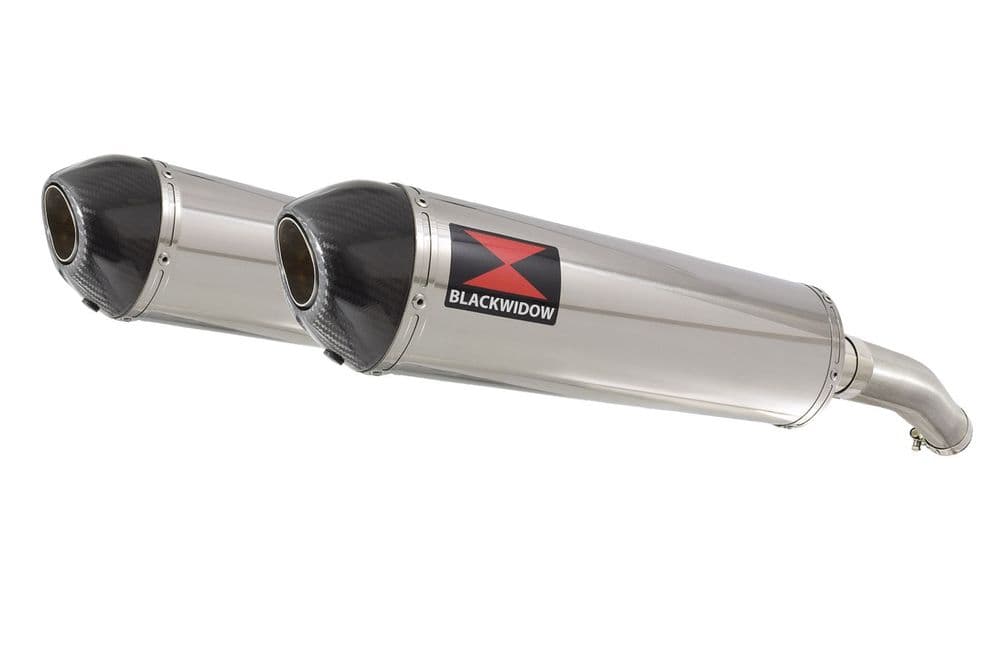 FJR 1300 2006-2024 Exhaust Silencers 400mm Oval Stainless Carbon tip