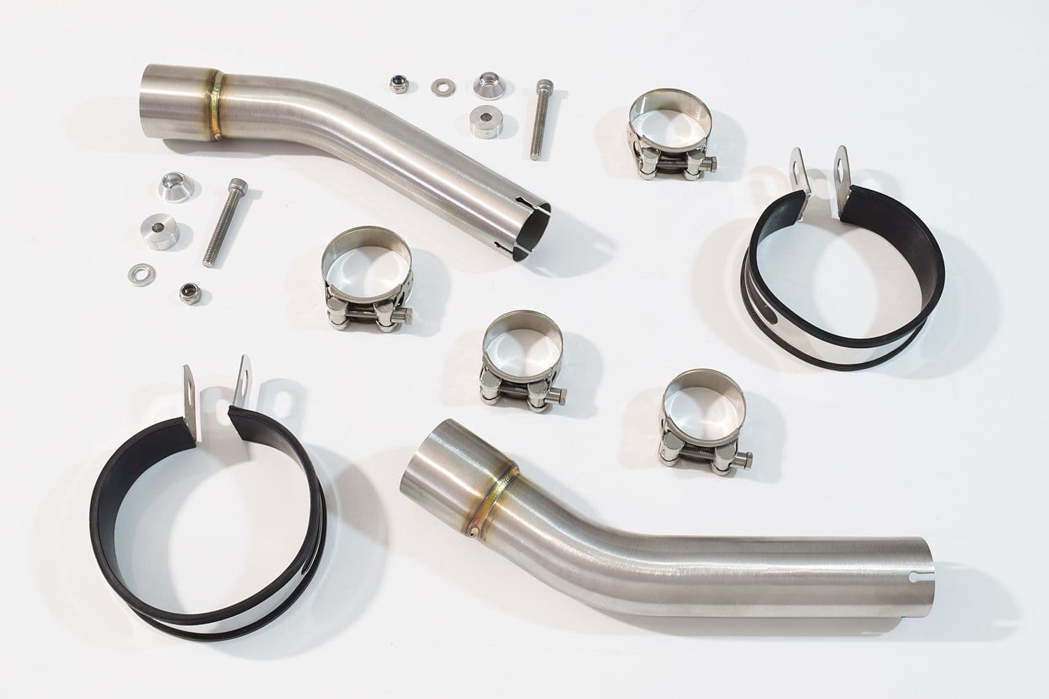 GL1500 Goldwing Twin Exhaust Silencer Kit 200mm Round Black Stainless