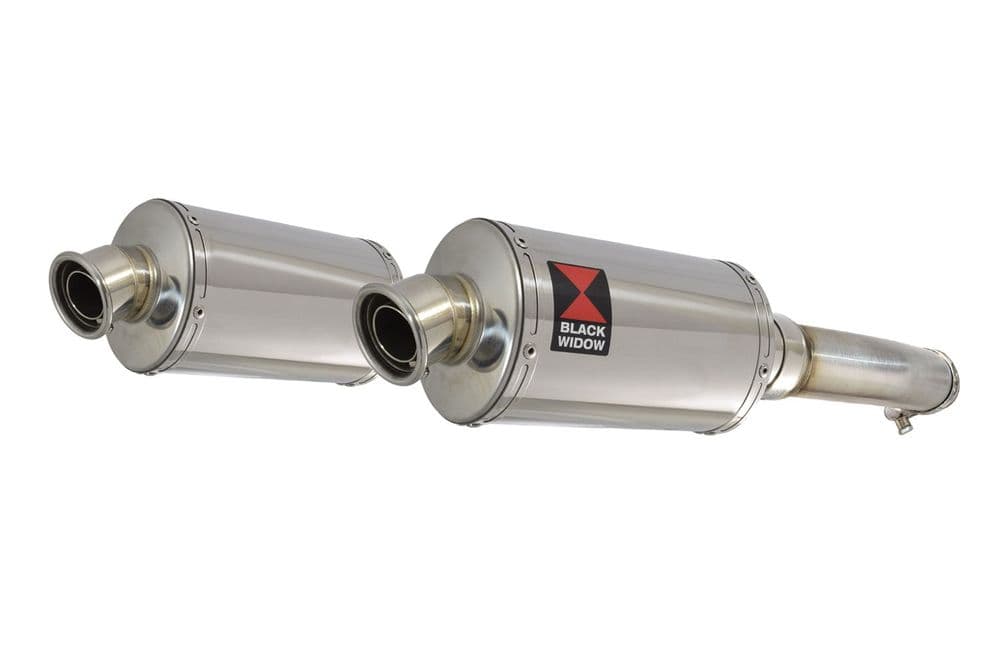 GL1500 Goldwing Twin Exhaust Silencer Kit 230mm Oval Stainless