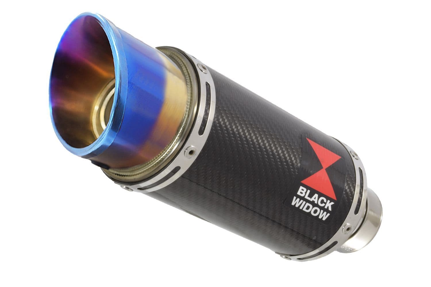 GSR 750 2011-2016 Exhaust Silencer Kit 200mm Round Blue Tip Carbon