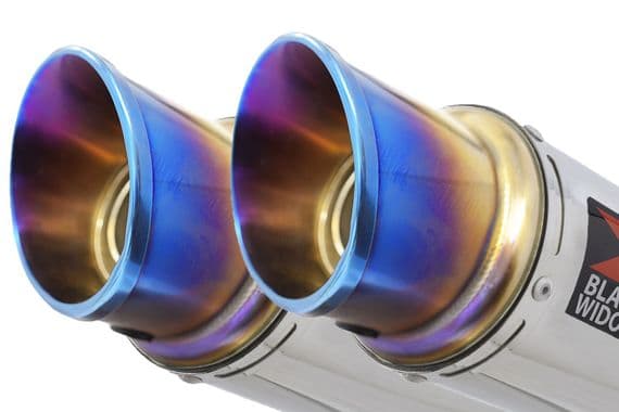 GSX 1300 R HAYABUSA 2021 - 2026 4-2 Link Pipes 200mm Round Blue Tip ...