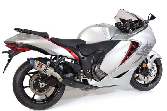 GSX 1300 R HAYABUSA 2021 - 2026 4-2 Link Pipes 200mm Round Blue Tip ...