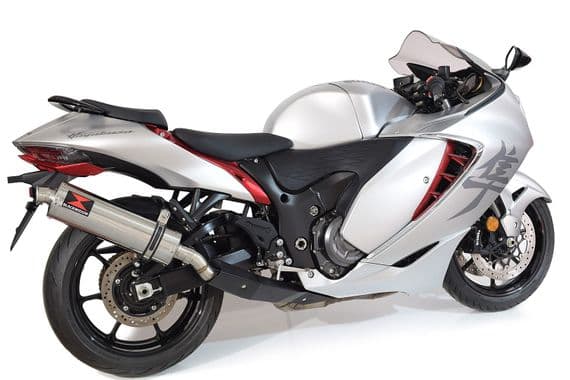 GSX 1300 R HAYABUSA 2021 - 2026 4-2 Link Pipes 400mm Oval Stainless ...