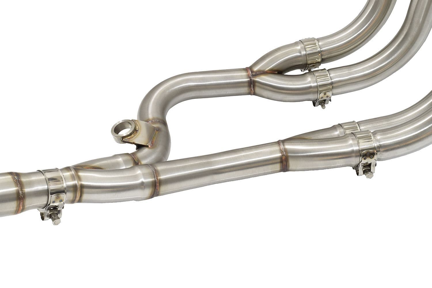 GSX1400 4-1 Full Exhaust System 230mm GP Round Blue Tip Black Stainless ...