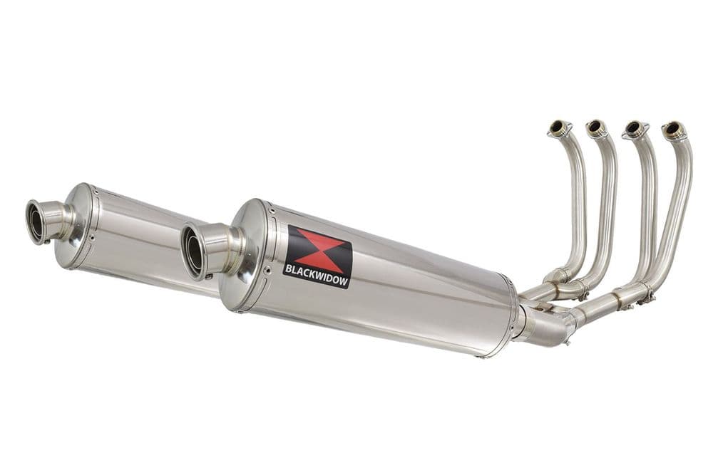 GSX1400 4-2 Exhaust System 400mm Oval Stainless Silencers