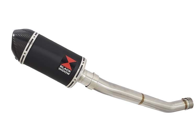 GSXR 600 K6 K7 2006 2007 De Cat Exhaust SIlencer 200mm Oval Black Stainless Carbon Tip