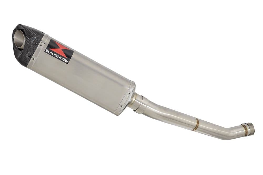 GSXR 750 K6 K7 2006 2007 De Cat Exhaust Silencer with 350mm Tri Oval Stainless Carbon Tip Silencer