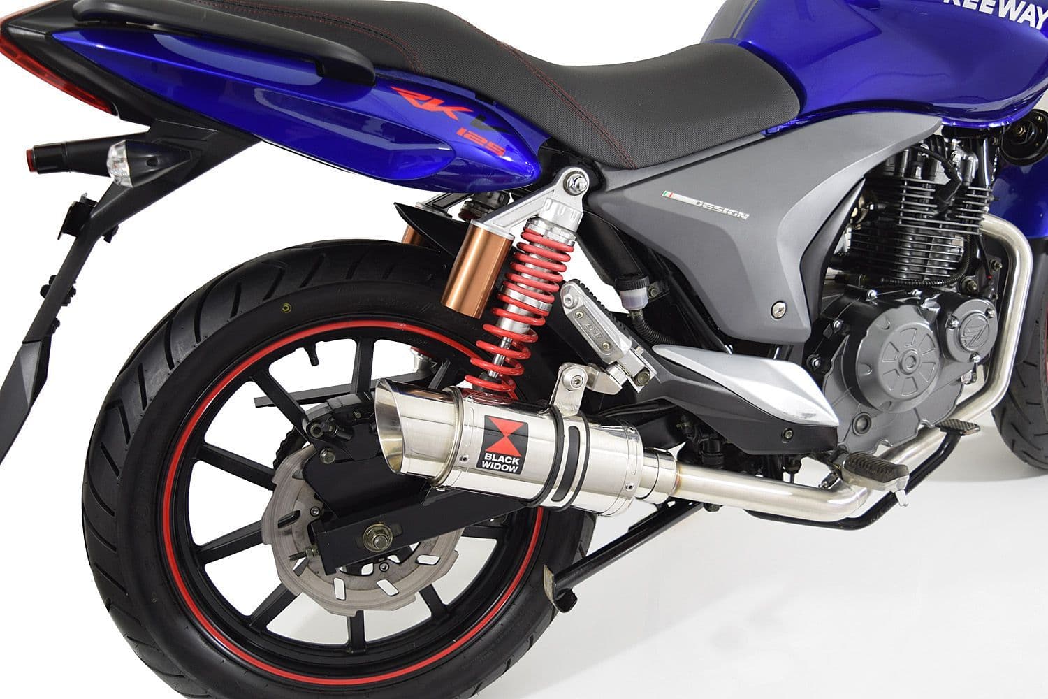 KSR Code X 125 2012-2019 Exhaust System 200mm Round Stainless Silencer
