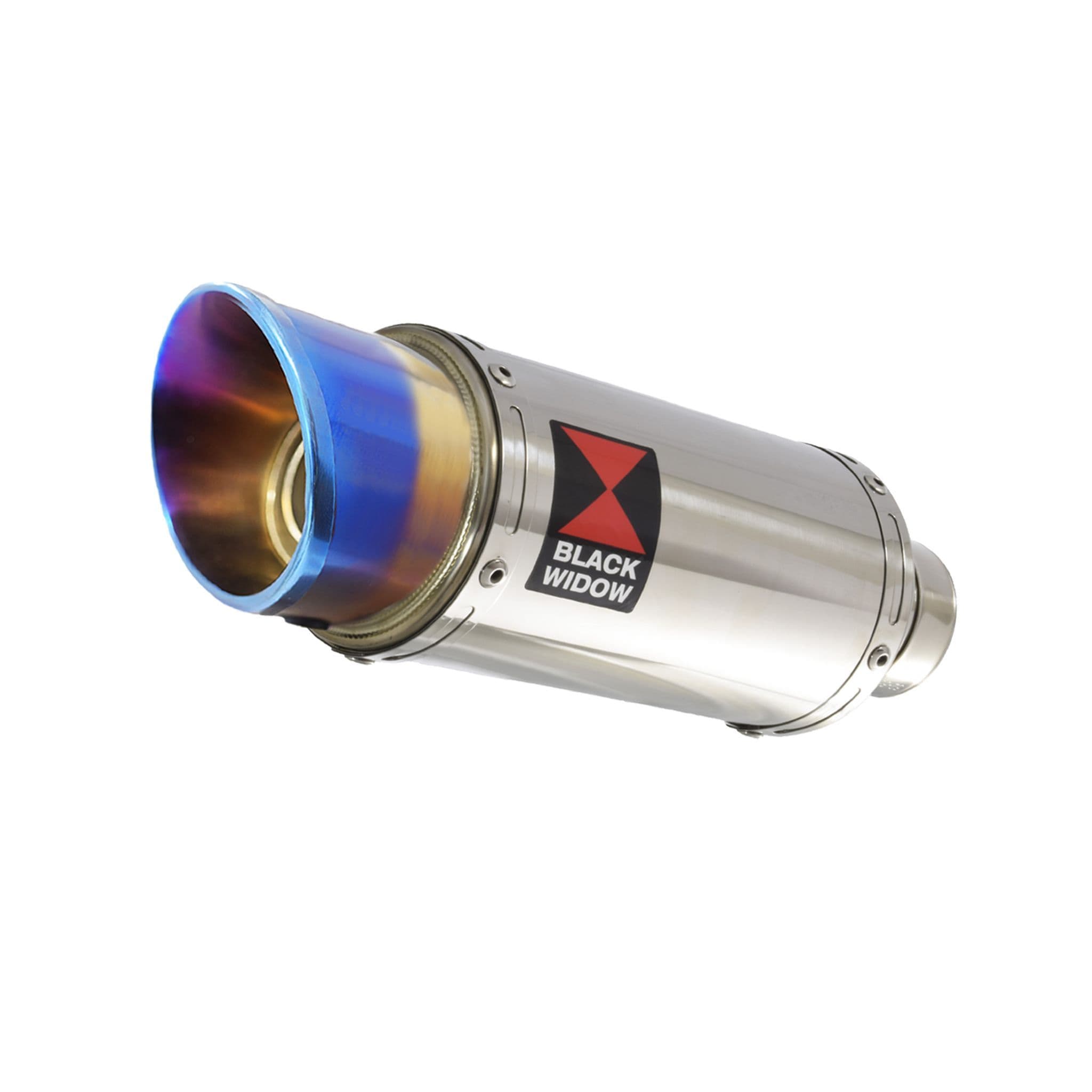 KTM 125 Duke 2024 - 2026 Exhaust System 200 mm Round Stainless Blue Tip ...
