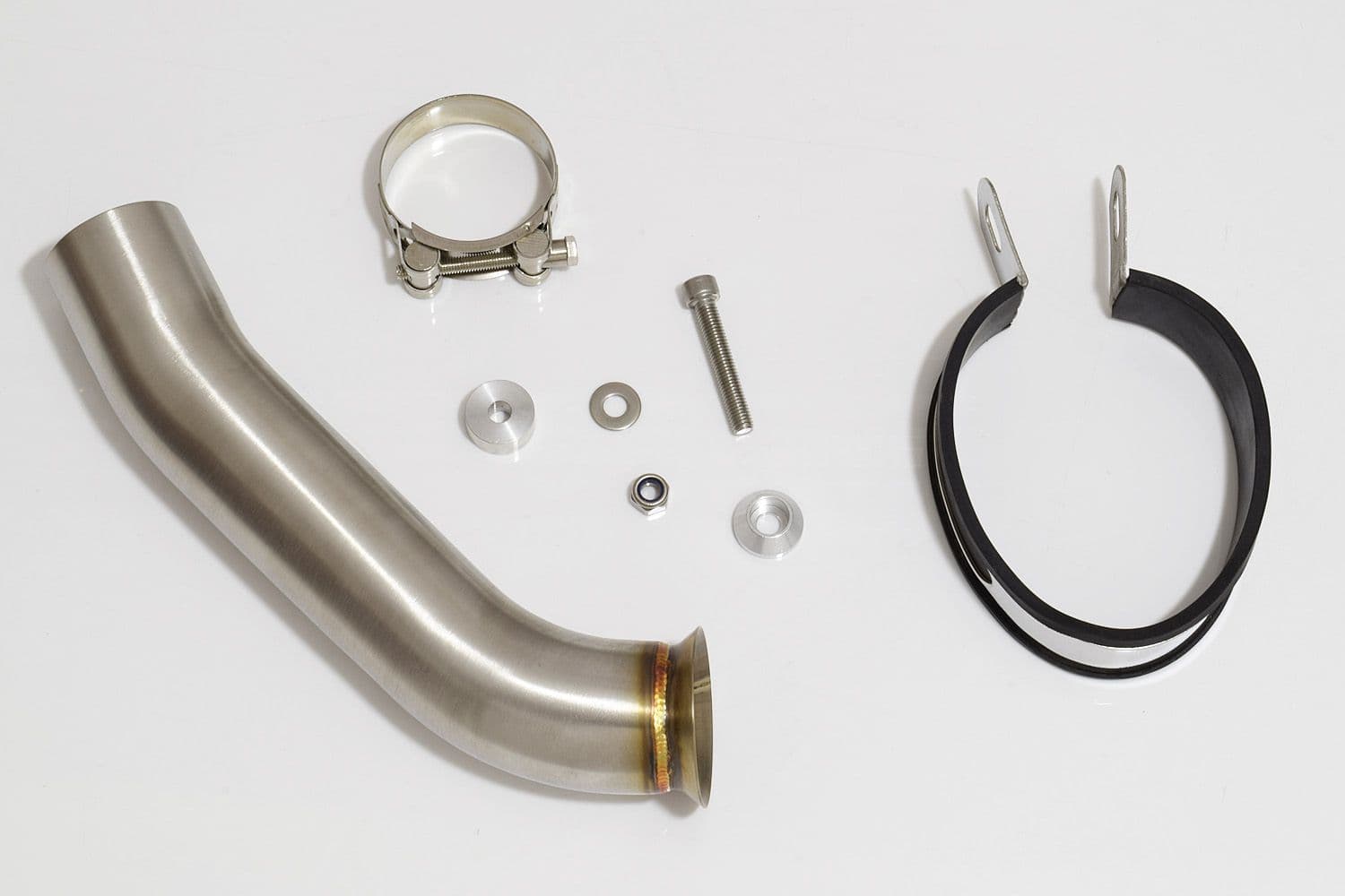 KTM 390 Duke 2017-2020 Link Pipe 200mm Oval Stainless Carbon Tip Silencer