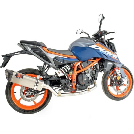 KTM 390 Duke 2024 - 2026 Exhaust System 350mm Tri Oval Stainless Carbon ...