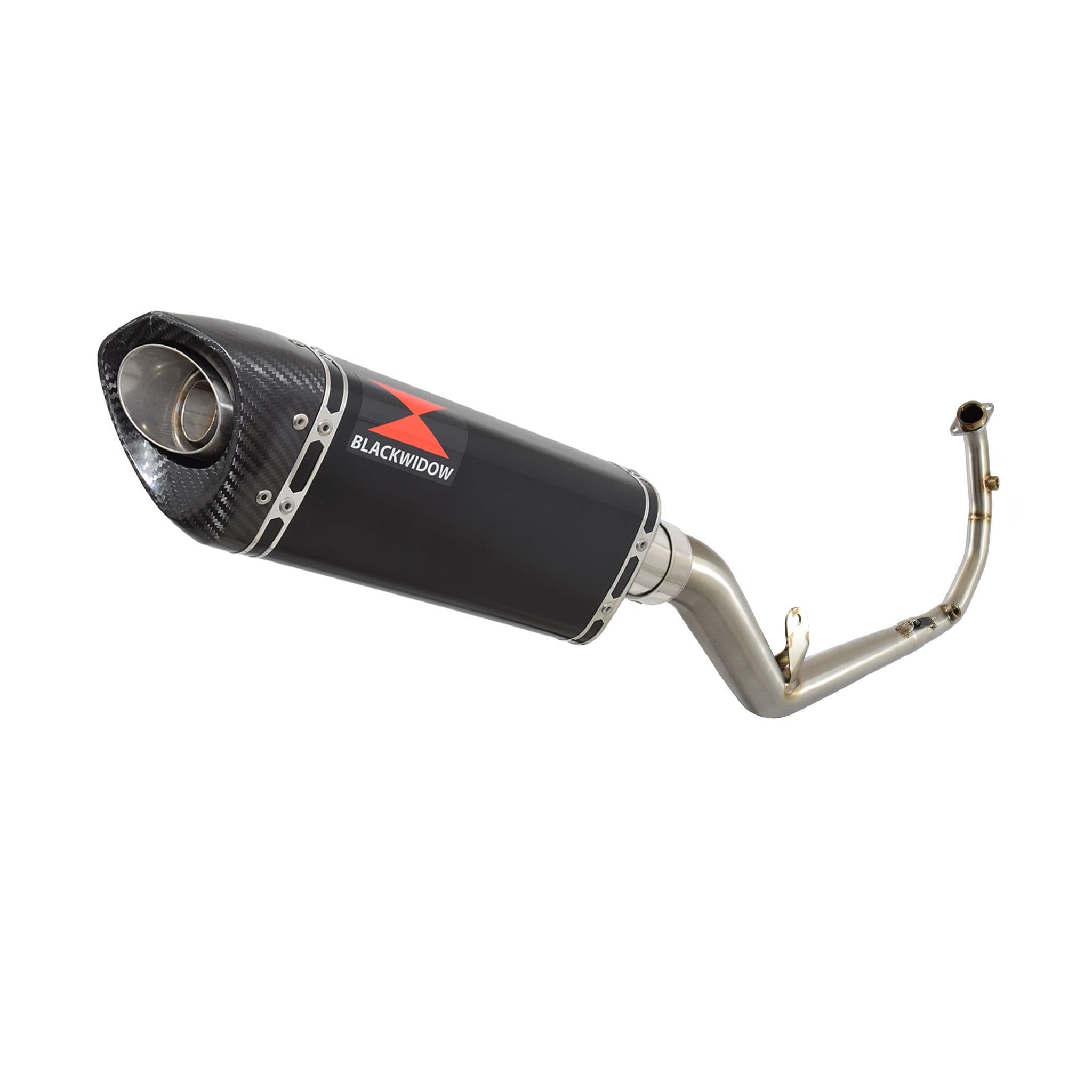 KTM 390 Duke 2024 - 2026 Exhaust System Black Tri Oval Stainless Carbon ...