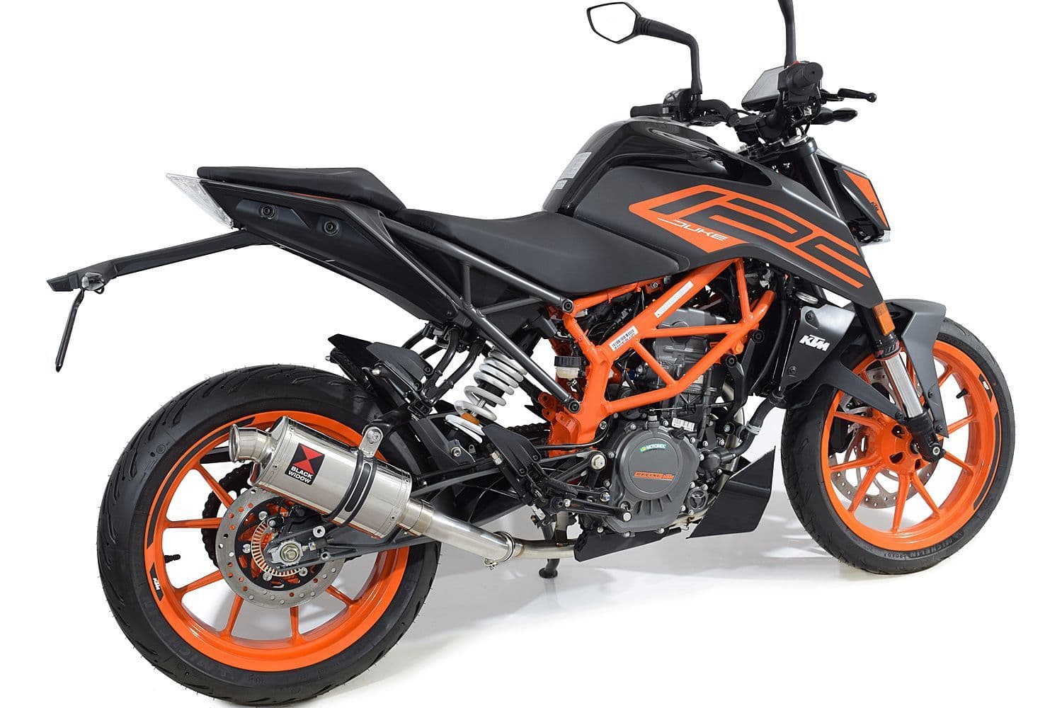 KTM RC 125 Duke 2021-2023 De-Cat Exhaust System 230mm Oval Stainless ...