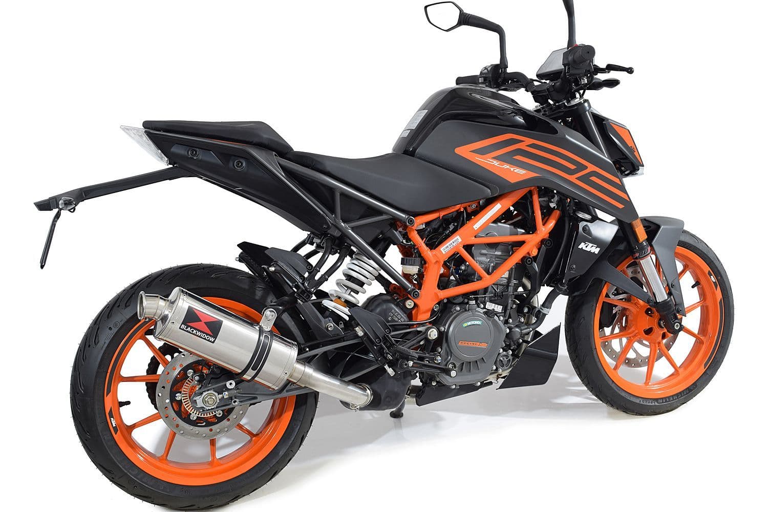 KTM RC 125 Duke 2021-2023 Link Pipe 300mm Oval Stainless Silencer