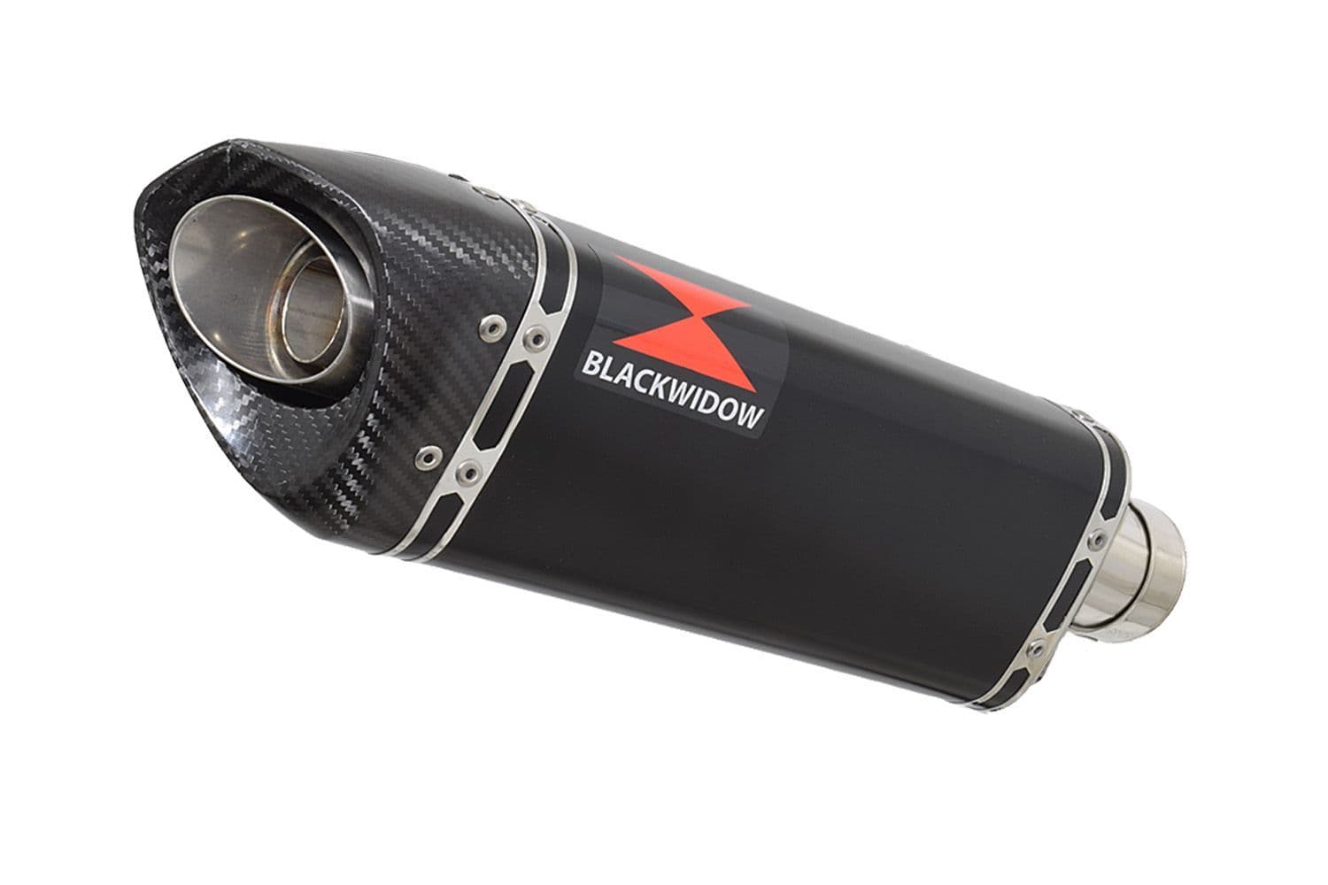 KTM RC 390 17-20 Link Pipe 300mm Tri Oval Black Stainless Silencer