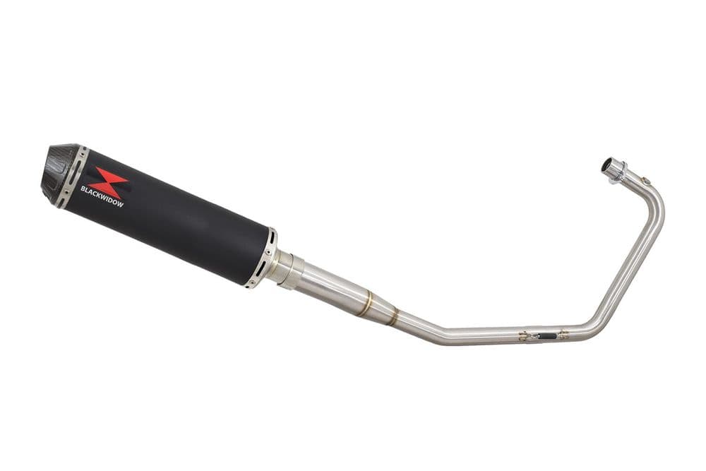 Lexmoto Venom 125 2013-2020 Exhaust System 370mm Round Black Stainless ...