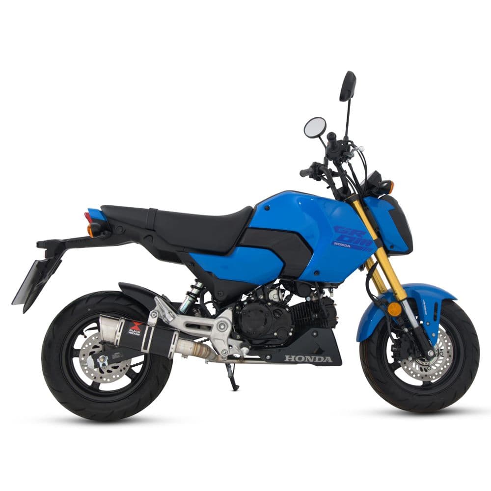 MSX 125 GROM 2024 - 2026 Exhaust System 200 mm Round GP Black Stainless ...