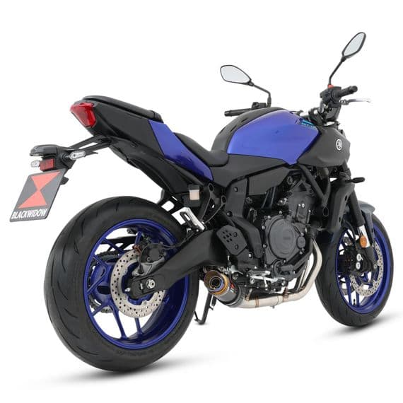 MT - 07 2025 - 2026 De - Cat Exhaust System 230mm Round GP Carbon Blue ...
