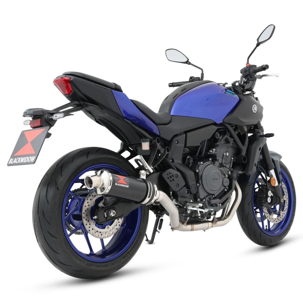 MT - 07 2025 High Level De - Cat Exhaust System 300 mm Round Black ...