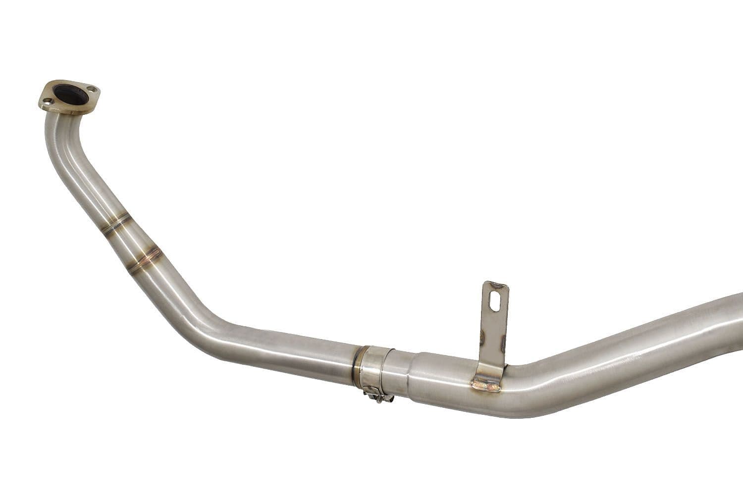 MT 125 2020 De Cat Exhaust System 200mm Round Blue Tip Stainless Silencer