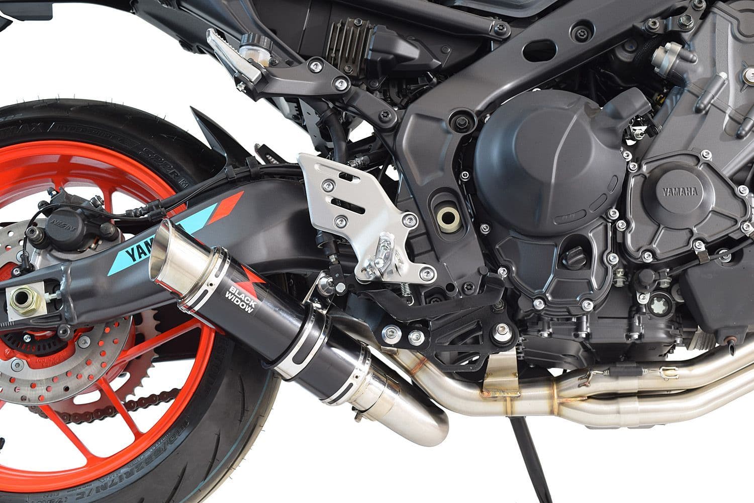 MT09 2021 - 2023 Low Level Exhaust System 230mm GP Round Black ...