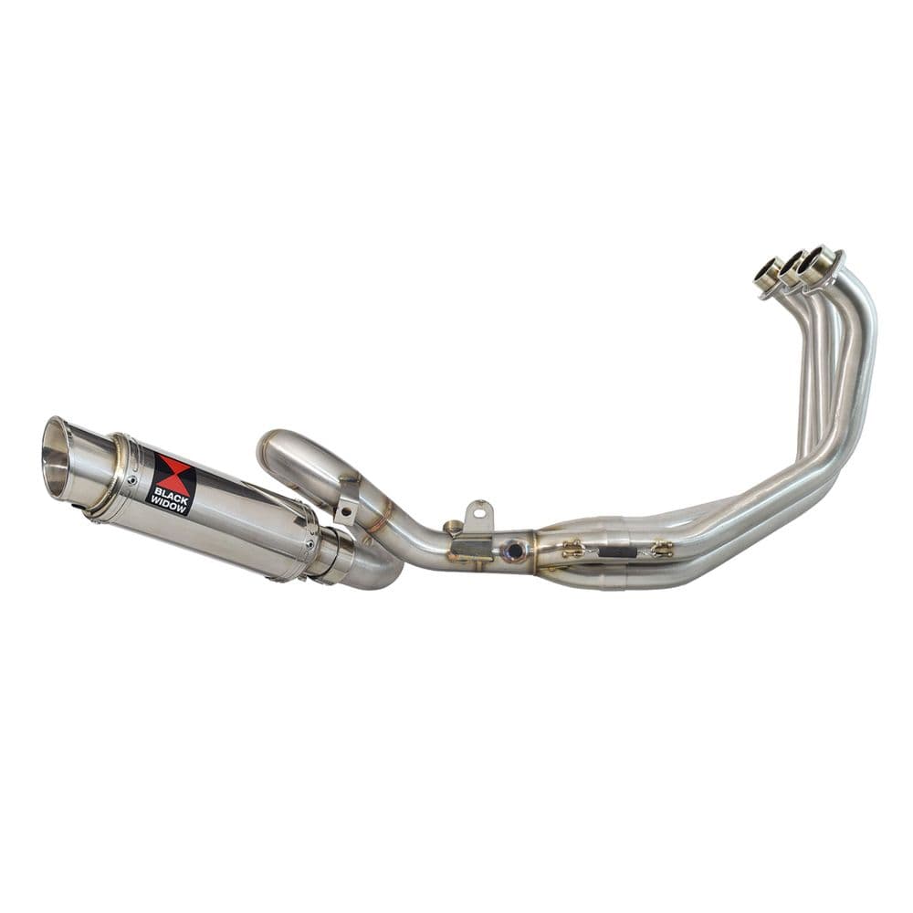 MT09 2024 - 2025 Low Level Exhaust System 230mm GP Round Stainless Silencer