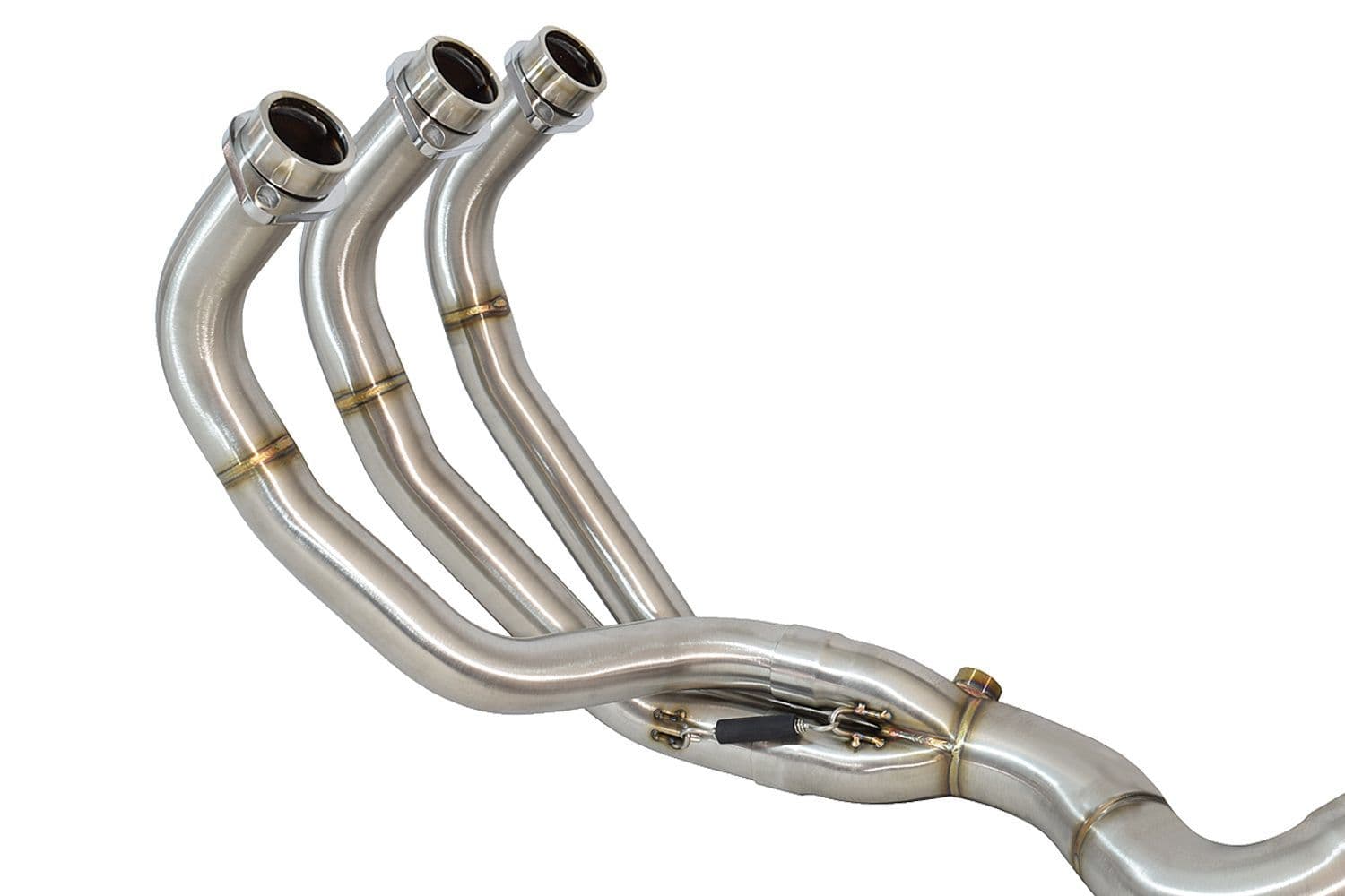 MT09 De-cat Exhaust System 230mm GP Round Blue Tip Carbon Silencer
