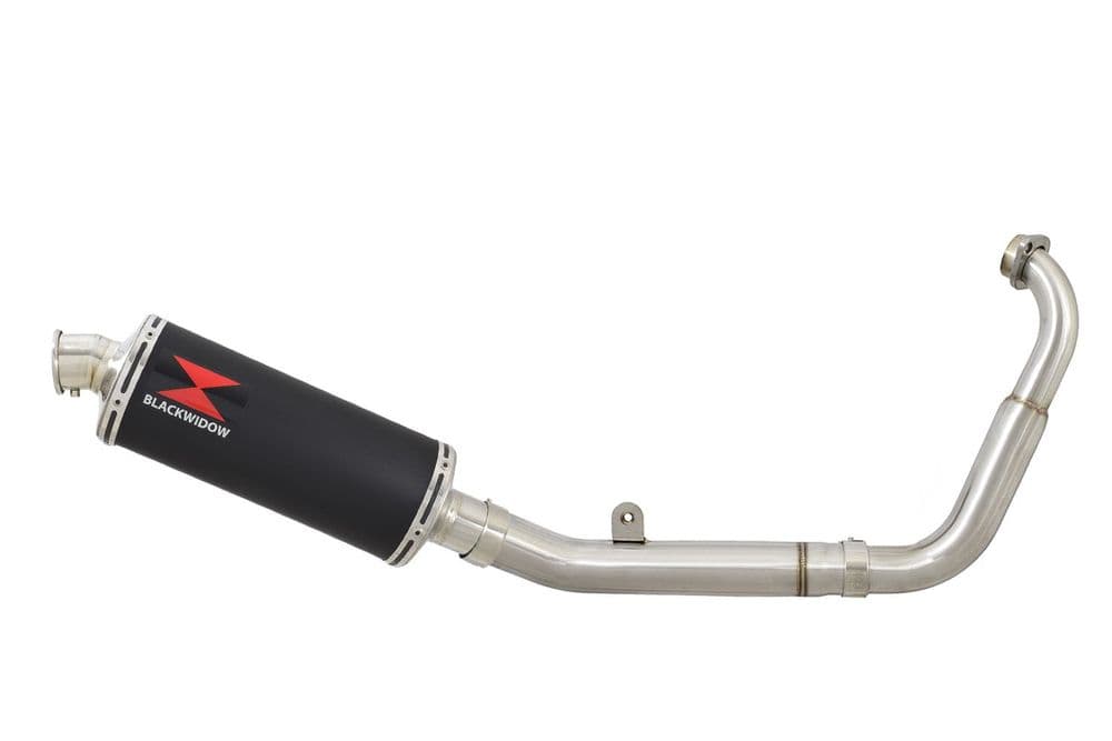 MT125 2014 - 2019 Low Level Exhaust System with 300mm Round Black ...