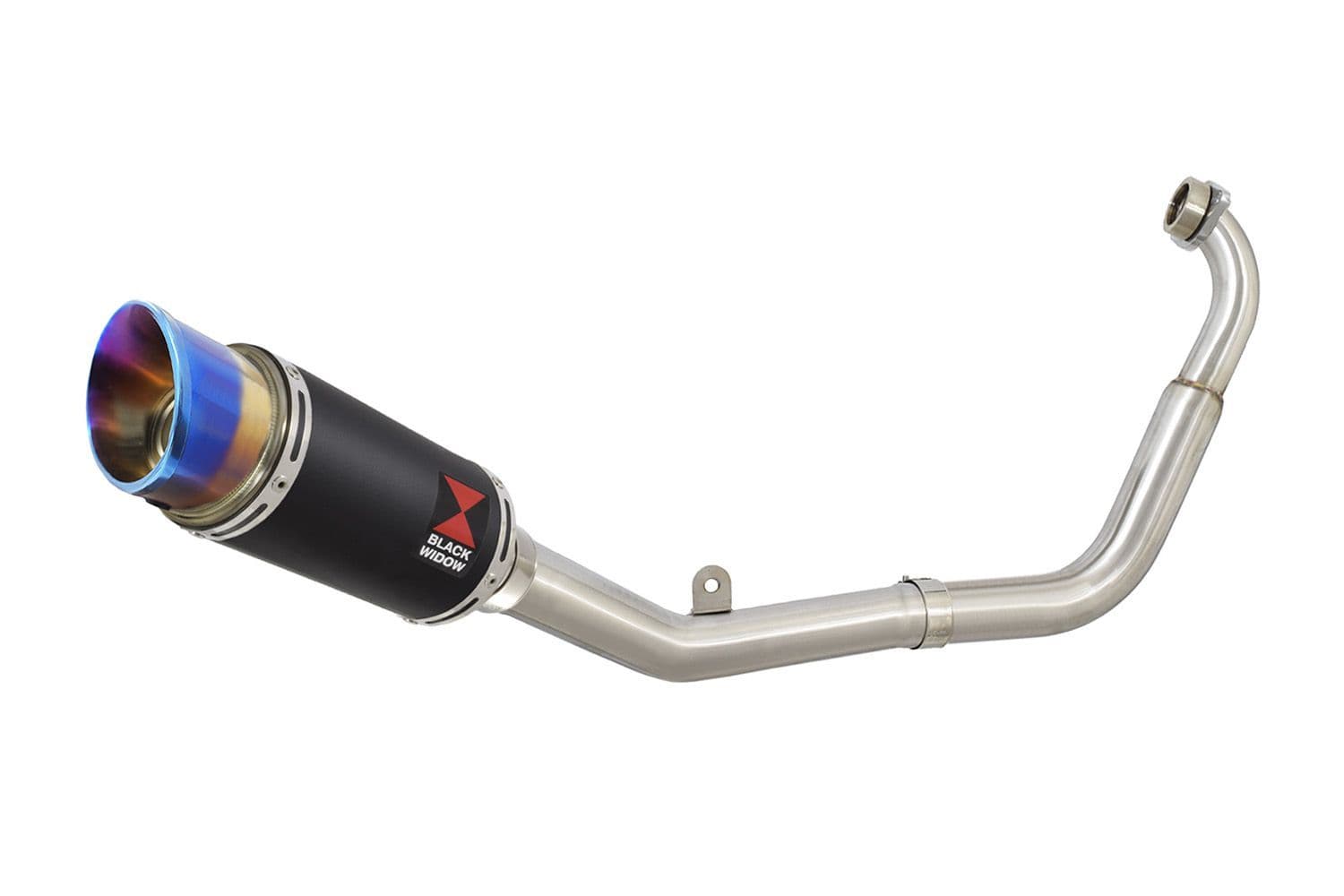 MT125 2014 - 2019 Low Level Exhaust ystem with 200mm Round Black ...