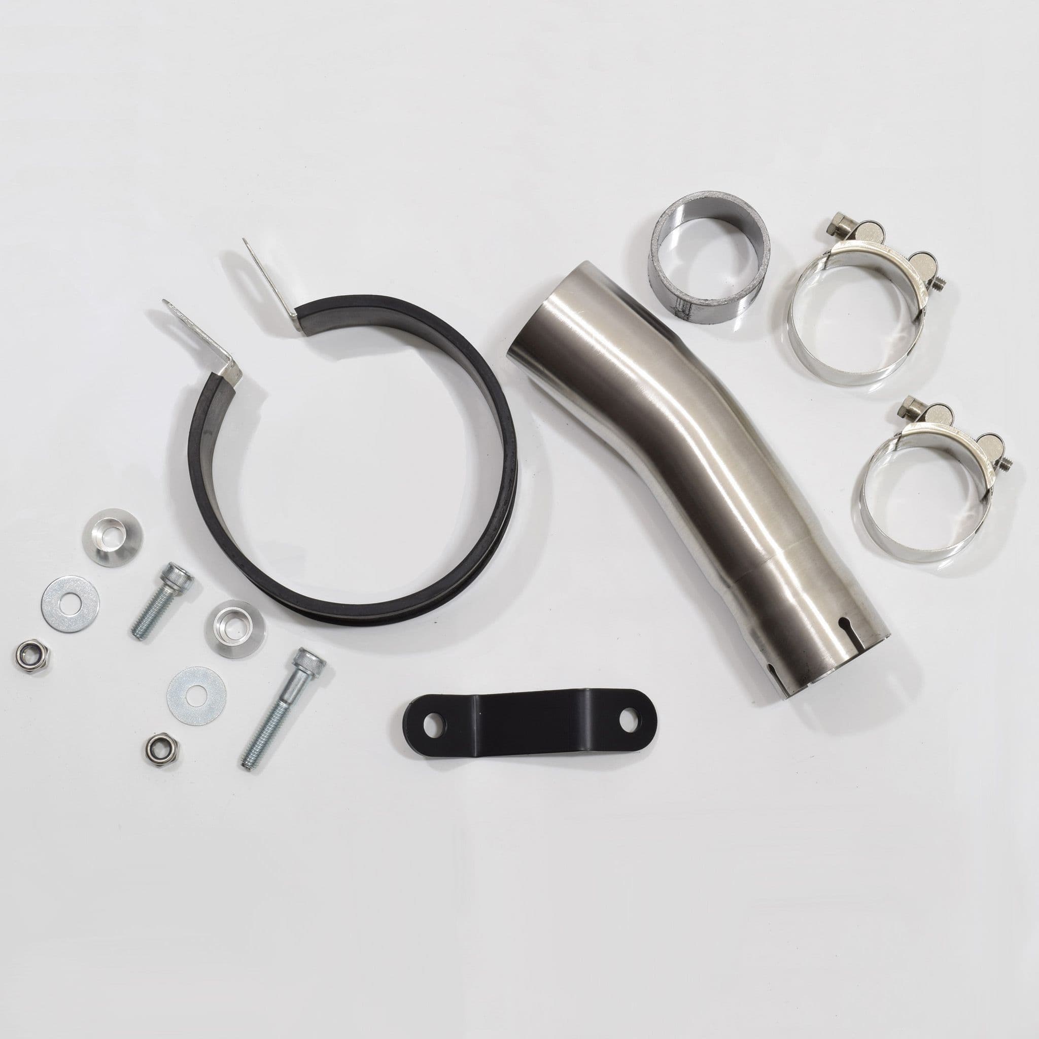 Ninja 500 Z 500 Exhaust Link Pipe 200mm Round Carbon Silencer