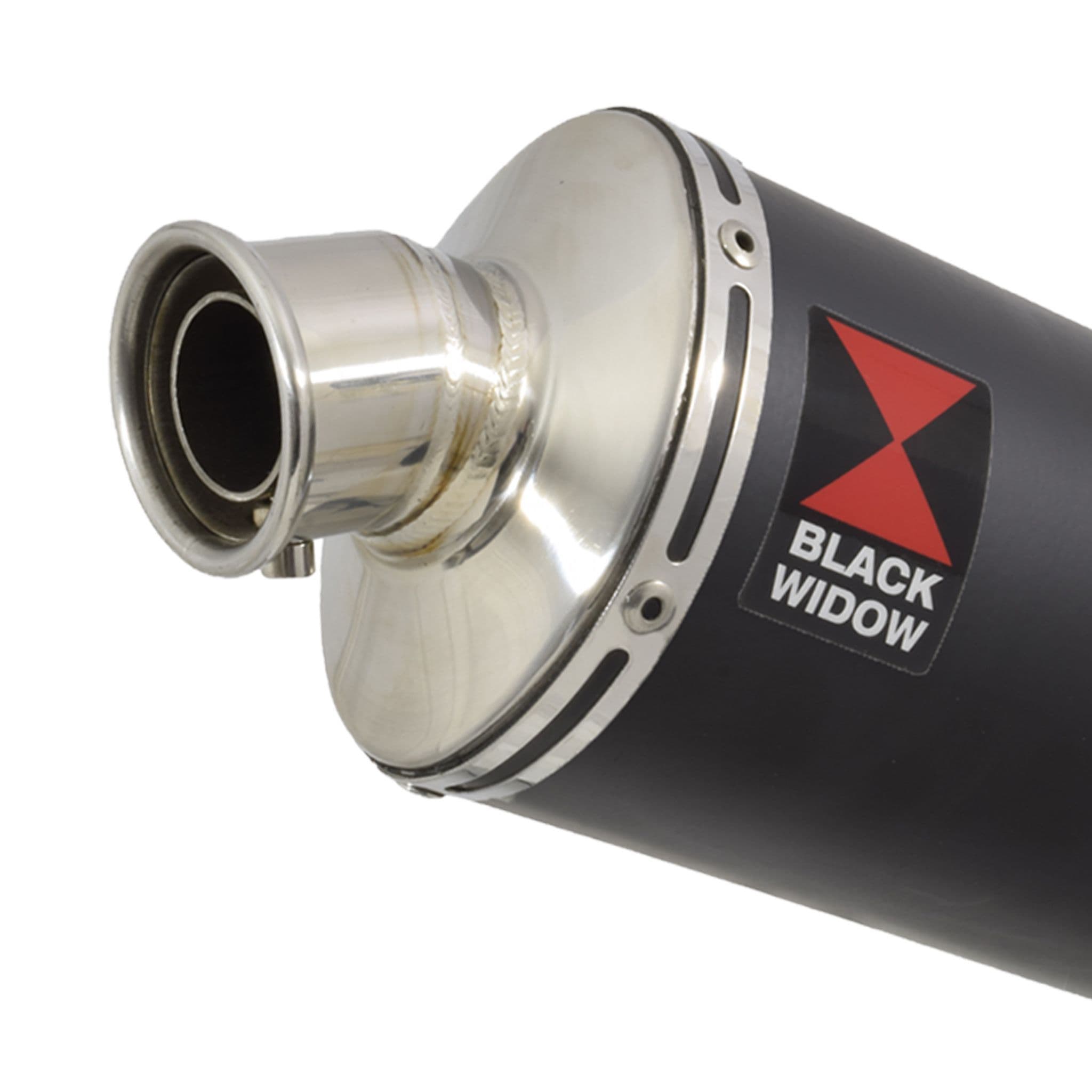 Ninja 500 Z 500 Exhaust Link Pipe 230mm Oval Black Stainless Silencer