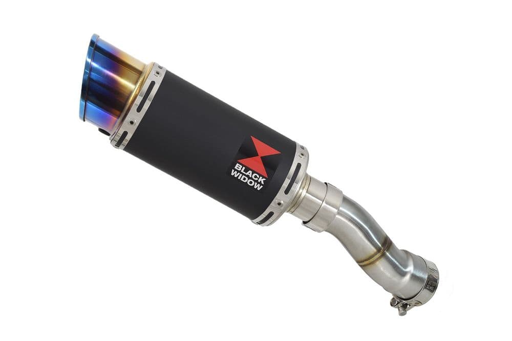 Ninja H2 SX 2022 - 2026 Exhaust Silencer 200 mm Round Blue Tip Black ...