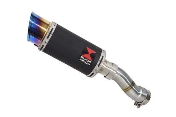 Ninja H2 SX 2022 - 2026 Exhaust Silencer 200 mm Round Blue Tip Black ...