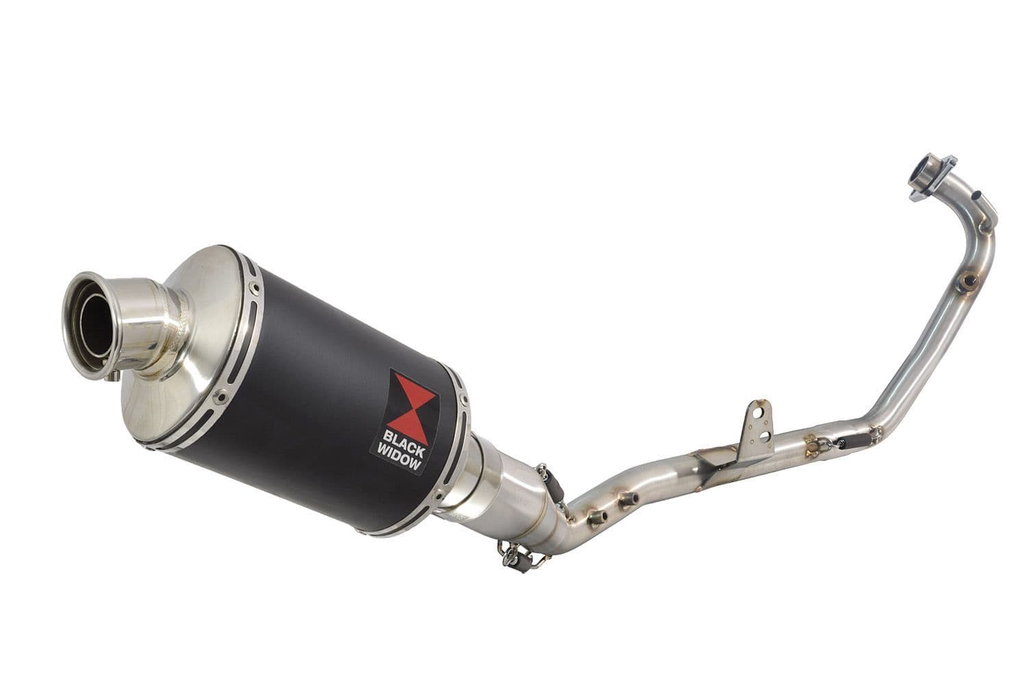 RKF125 2021-2023 Exhaust System 230mm Oval Black Stainless Silencer