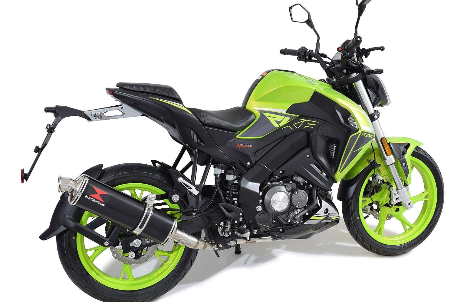 RKF125 2021-2023 Exhaust System 400mm Oval Black Stainless Silencer