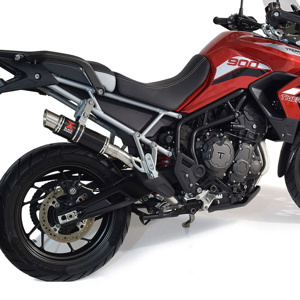 Tiger 850 2020 - 2023 De Cat Exhaust System 230mm GP Round Black ...