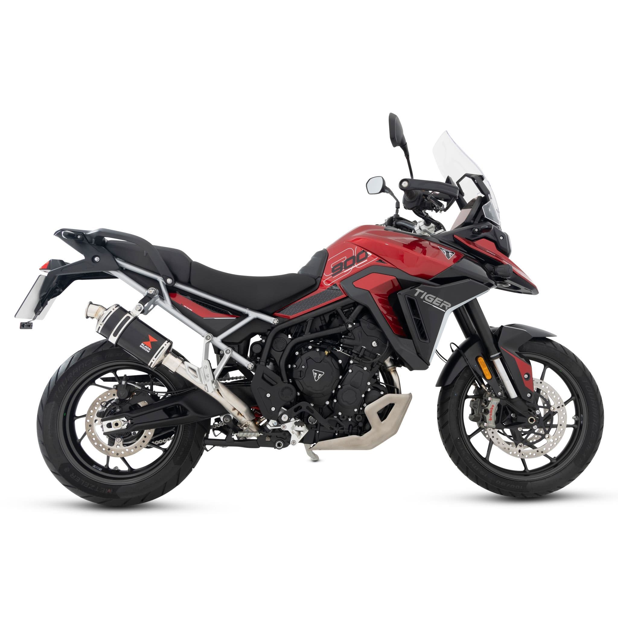 Tiger 900 2024 - 2025 Exhaust System 230 mm Oval Black Stainless Steel ...