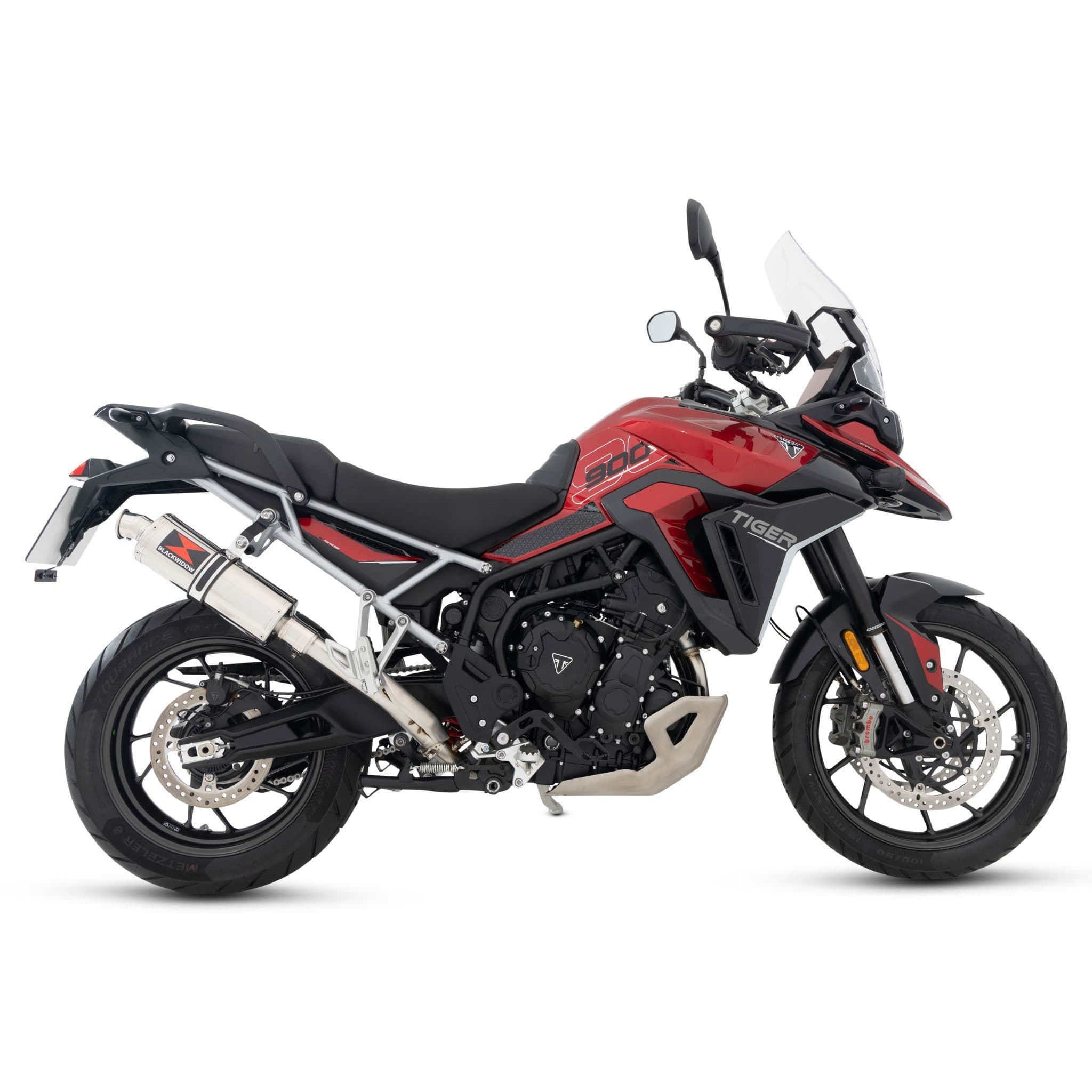 Tiger 900 2024 - 2025 Exhaust System 300 mm Round Stainless Steel Silencer