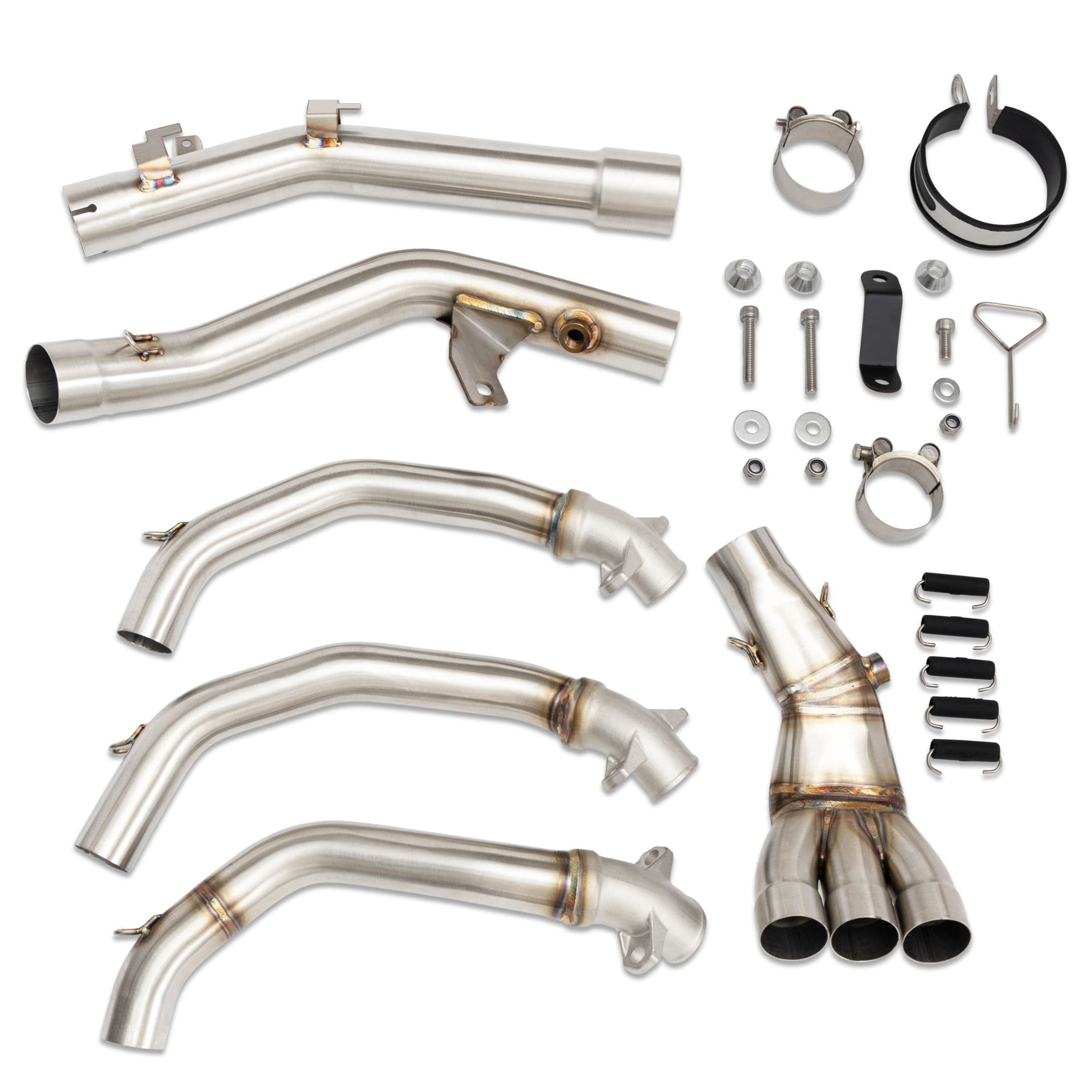 Tiger 900 2024 - 2025 Exhaust System 300 mm Round Stainless Steel Silencer