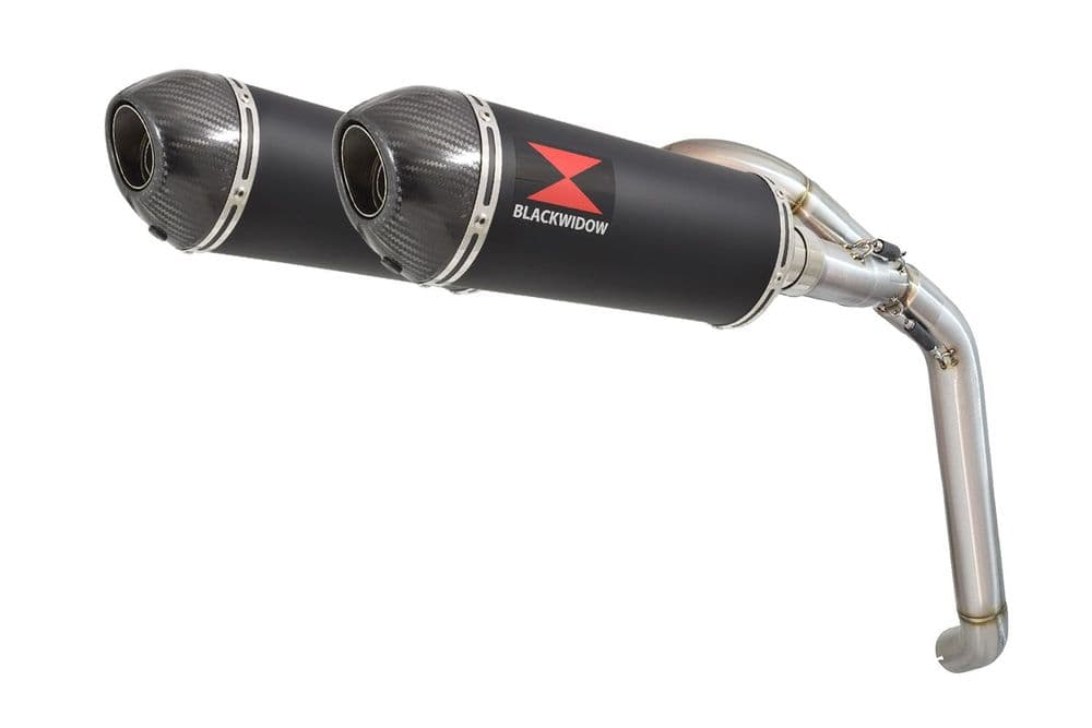 VFR 800 VTEC RC46 2002 - 2013 Exhaust Link Pipes 300mm Oval Black ...