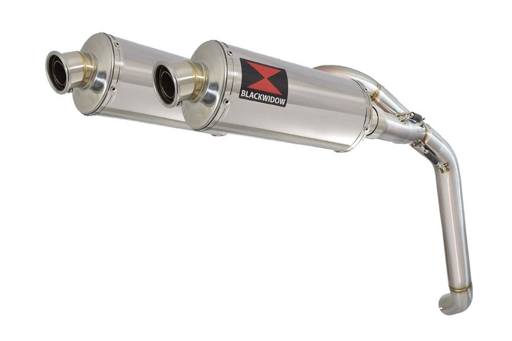 VFR 800 VTEC RC46 2002 - 2013 Exhaust Link Pipes 300mm Oval Stainless ...