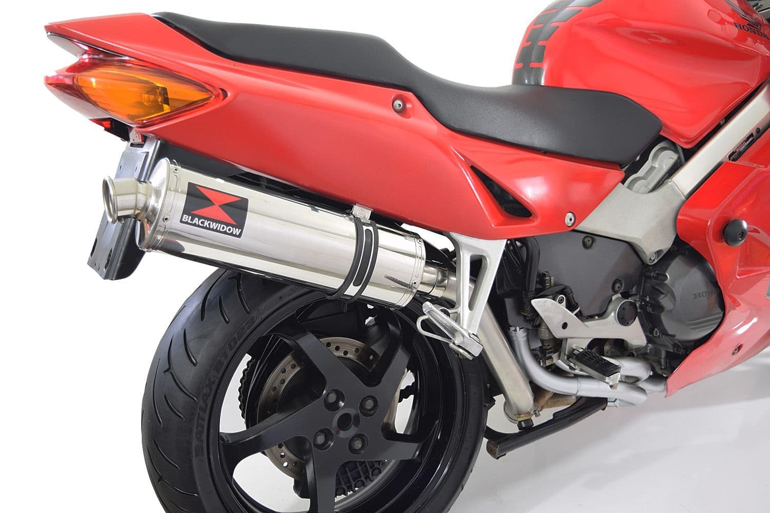 VFR800 97-03 RC46 High level Exhaust System 400mm Oval Stainless Silencer