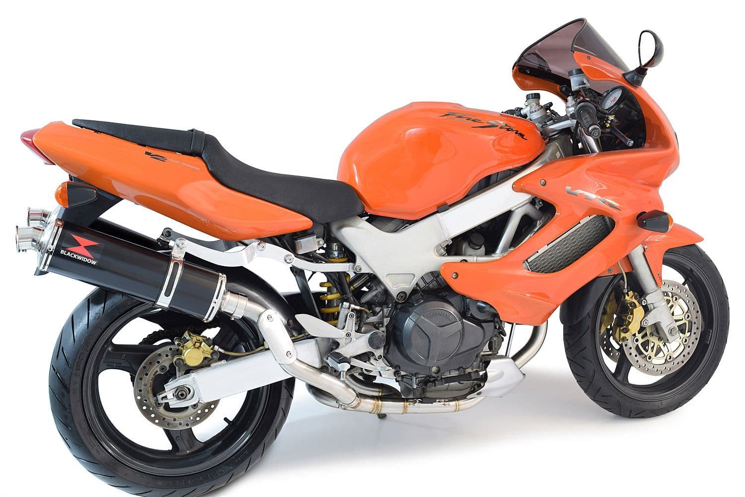 VTR1000 F Firestorm SC36 Exhaust High Level Link Pipes 400mm Oval Black ...