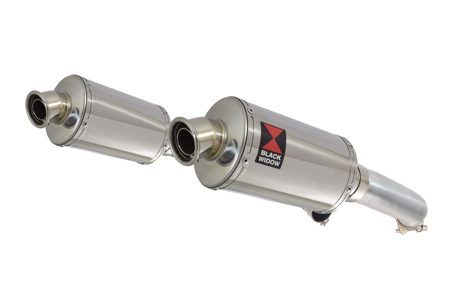 VTR1000F Superhawk SC36 Link Pipes 230mm Oval Stainless Silencers