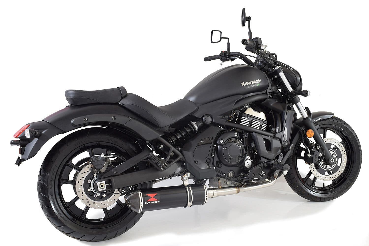 VULCAN S EN650 2015-2020 Exhaust System 400mm Oval Black Stainless ...